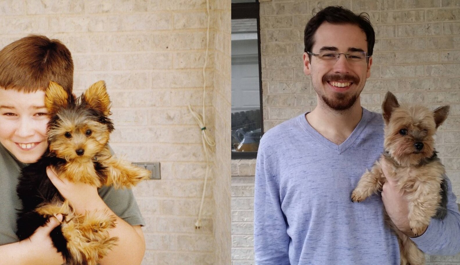 19 Heartwarming Photos Of Dogs And Their Humans Growing Up Together ...