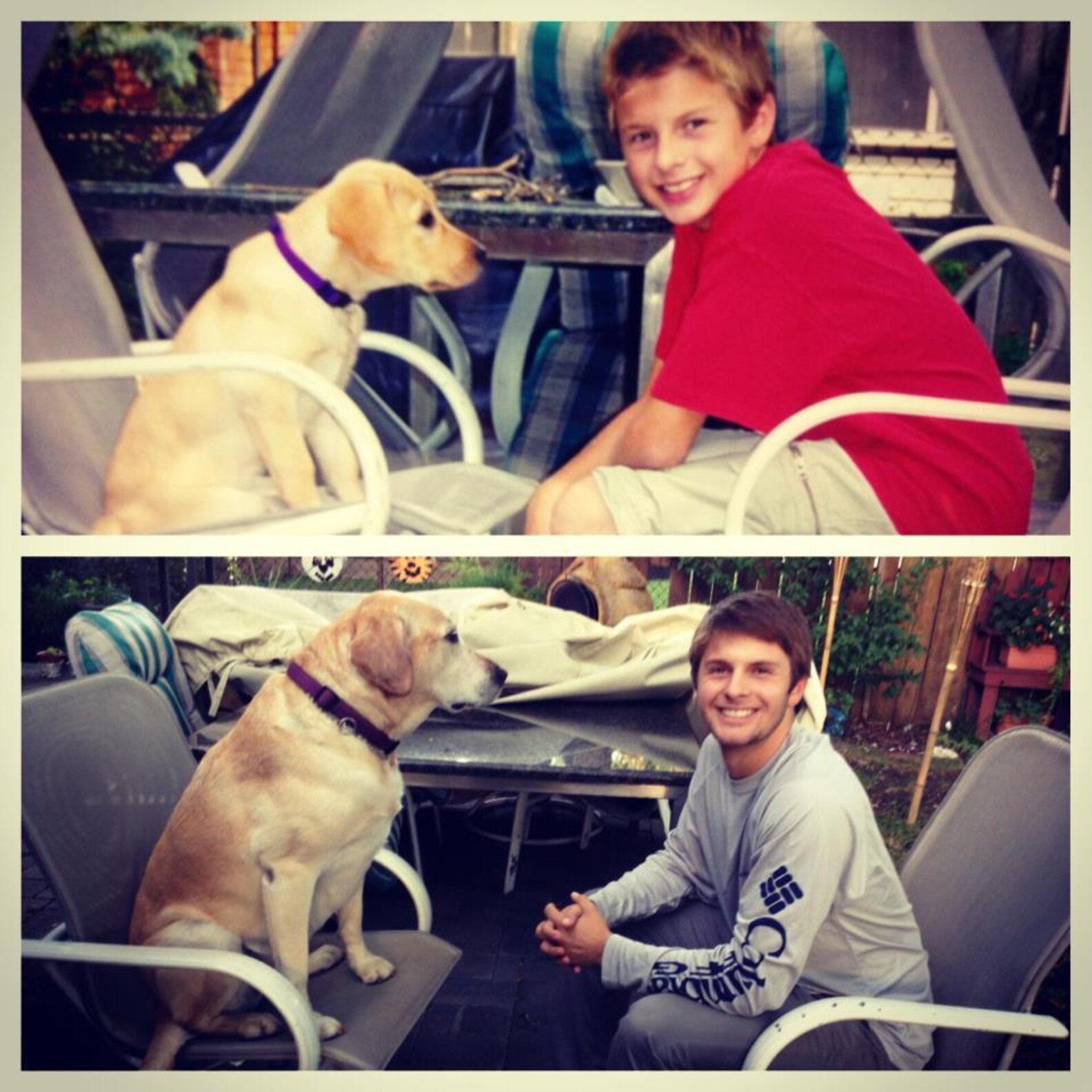 19 Heartwarming Photos Of Dogs And Their Humans Growing Up Together ...