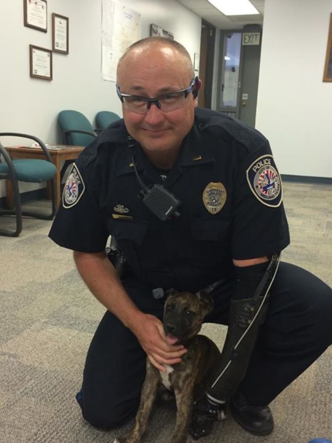 Puppy Tossed Into Traffic Gets Adopted By Loving Police Officer - The Dodo