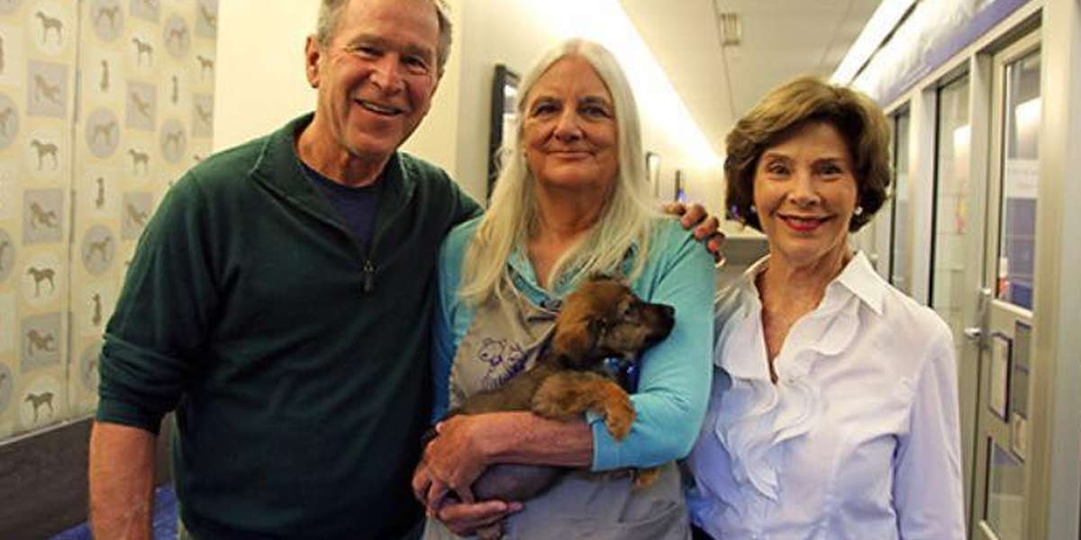 President George W. Bush Spent Election Day Adopting A Puppy - The Dodo