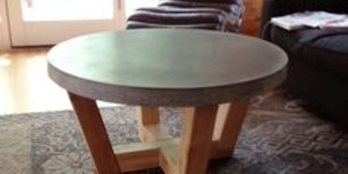 Rustic, Industrial Style Concrete Coffee Table - The Dodo