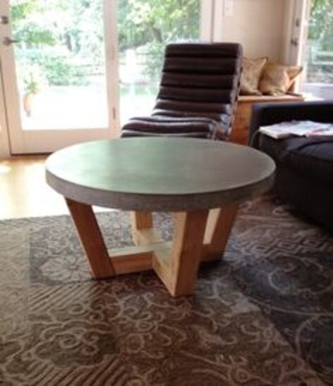 Rustic, Industrial Style Concrete Coffee Table - The Dodo