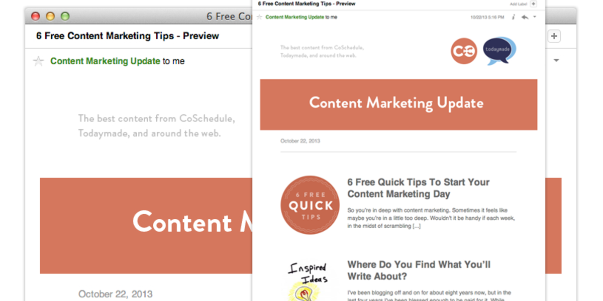 + content organizer - The Dodo