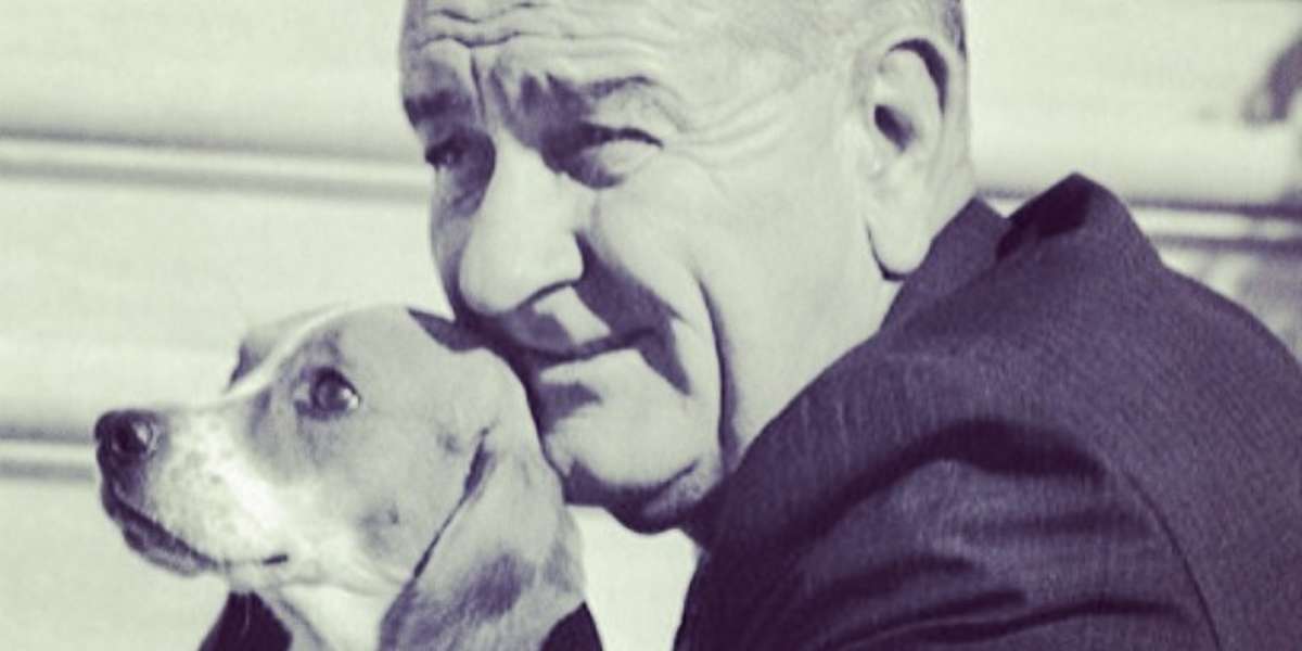 Lyndon B. Johnson with beagle pup, Freckles. Happy Presidents Day ...