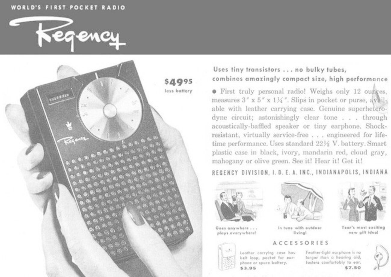 It was 60 years ago the first portable transistor radio went on sale ...