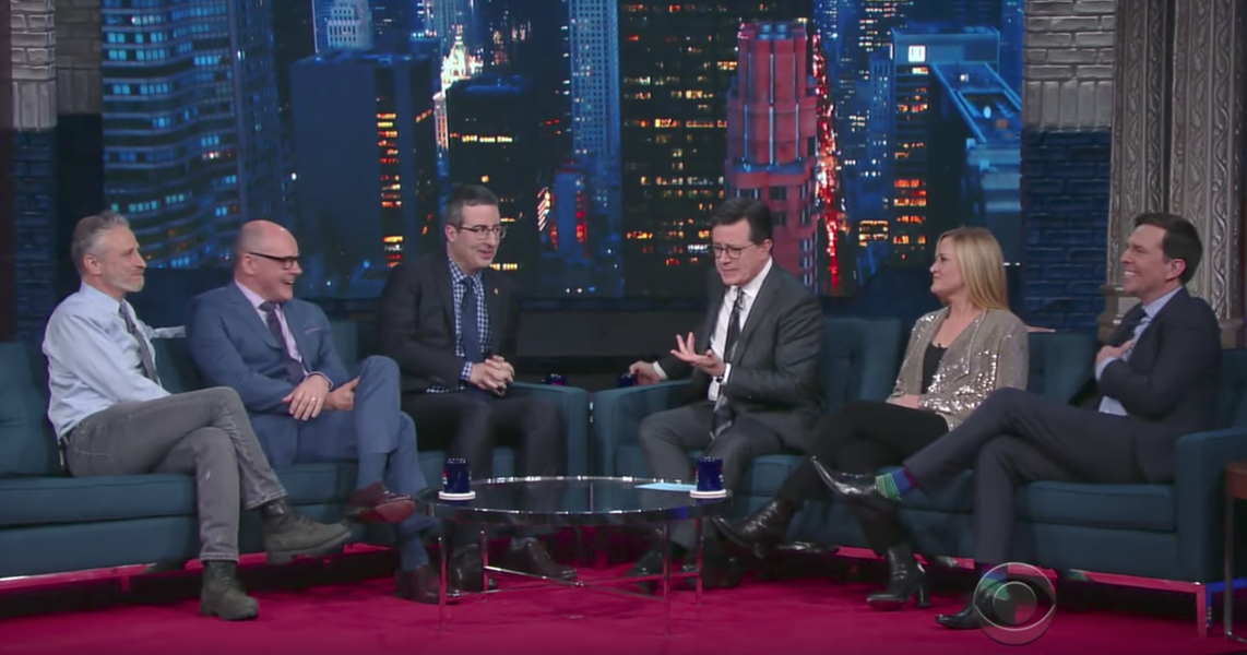 Stephen Colbert Reunites with Jon Stewart, Old 'Daily Show' Cast ...