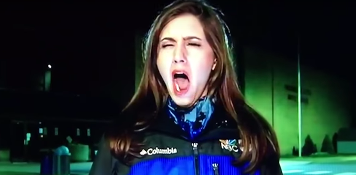 Unprepared Reporter's Yawn Is Terribly Timed - Thrillist