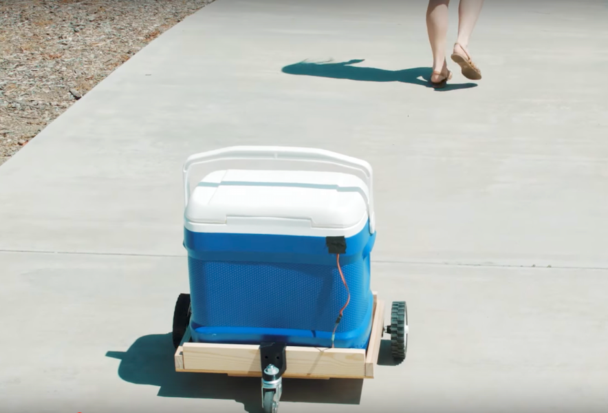 This Hacker House Robot Beer Cooler Will Follow You Around - Thrillist