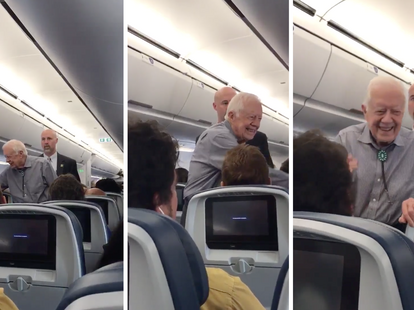 Jimmy Carter Shakes Hand With Every Passenger On His Flight - VIDEO ...