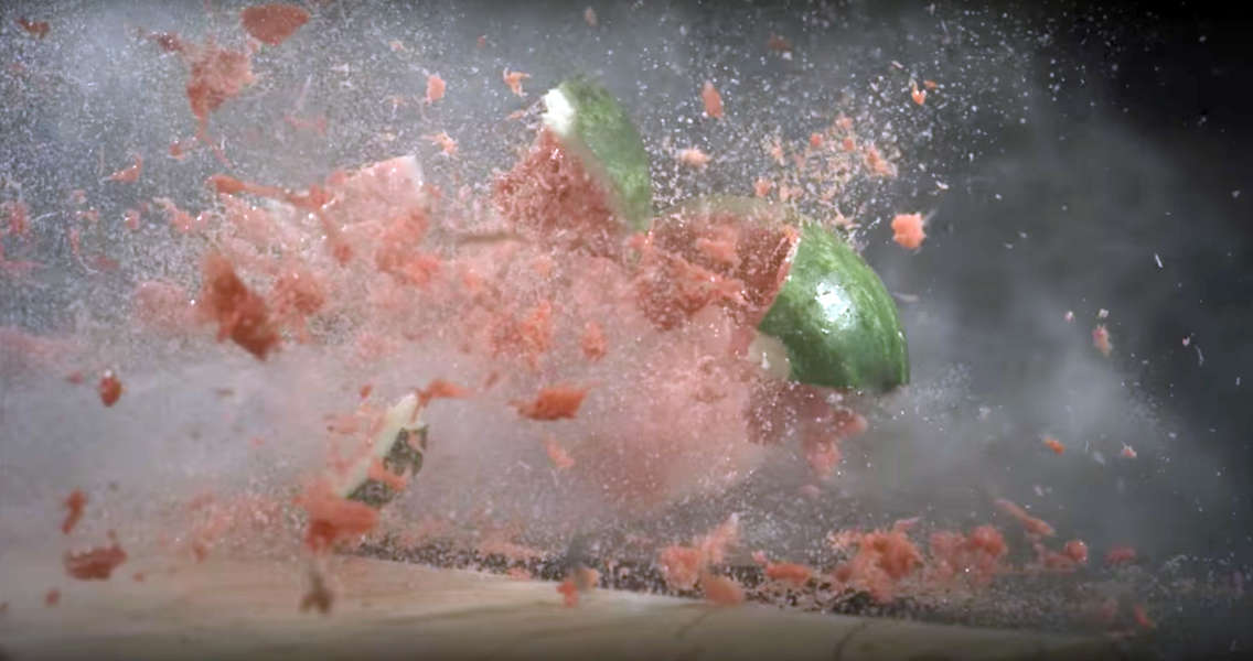 Slow Mo Guys Fire Chocolate Malt Balls Through Watermelons & Objects ...