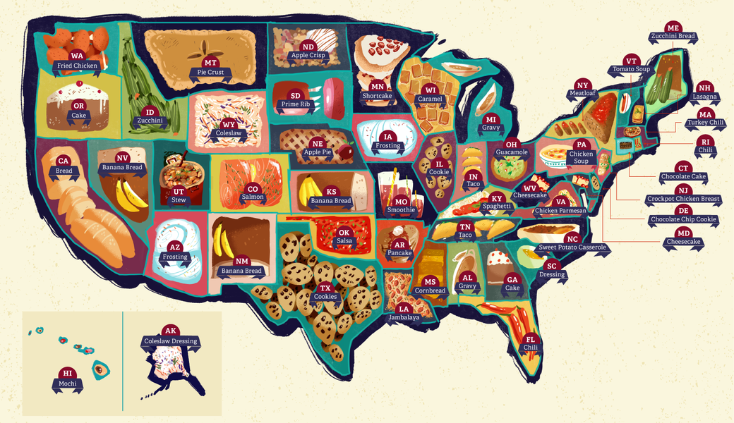 Most Popular Recipes in Every State, According to Google Trends - Thrillist
