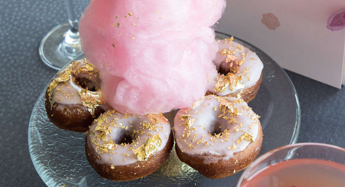 Rainbow Room Rosé Bar Pop-Up Serves Champagne Doughnut Bouquets - Thrillist
