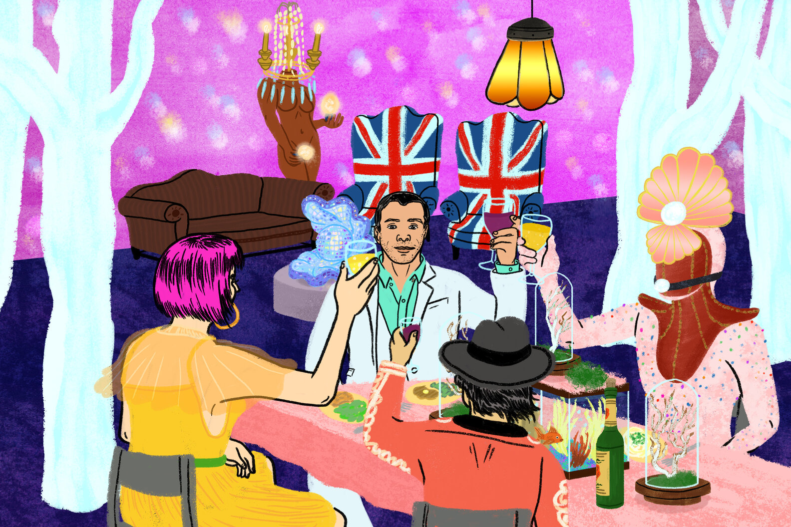 Inside Disco Dining Club's Decadent Dinner LA Dinner Parties - Thrillist