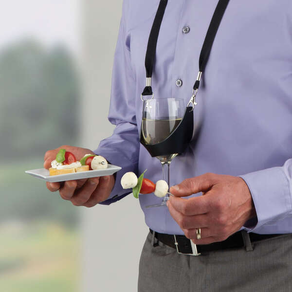 WineYoke Hands-Free Stemmed Wine Glass Carrier - Thrillist
