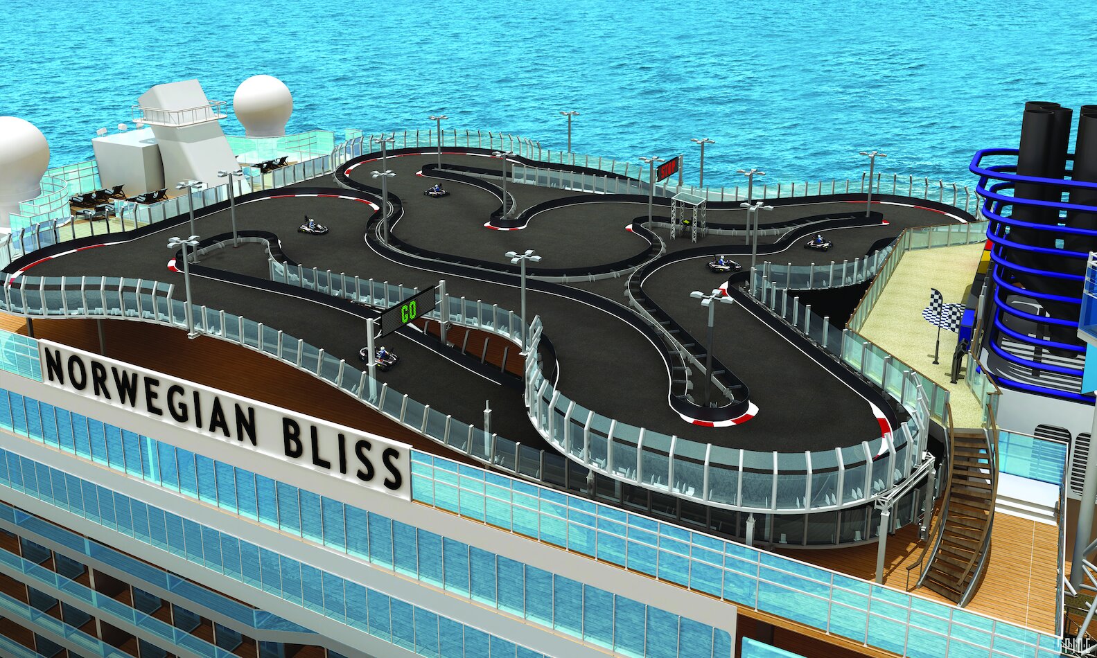 Norwegian Bliss Cruise Ship Will Come With a Huge Go-Kart Track - Thrillist