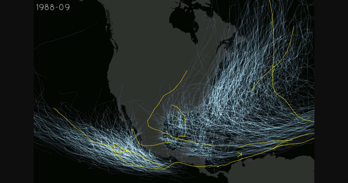 Historical Hurricane Map Shows US Landfalls in Last 100 Years - Thrillist