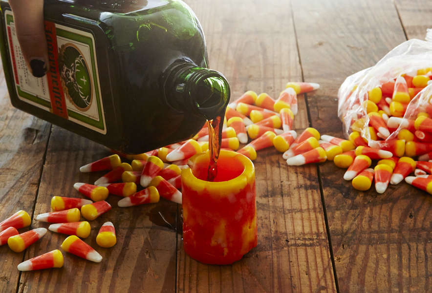 How to Make Candy Corn Halloween Shot Glasses - Thrillist