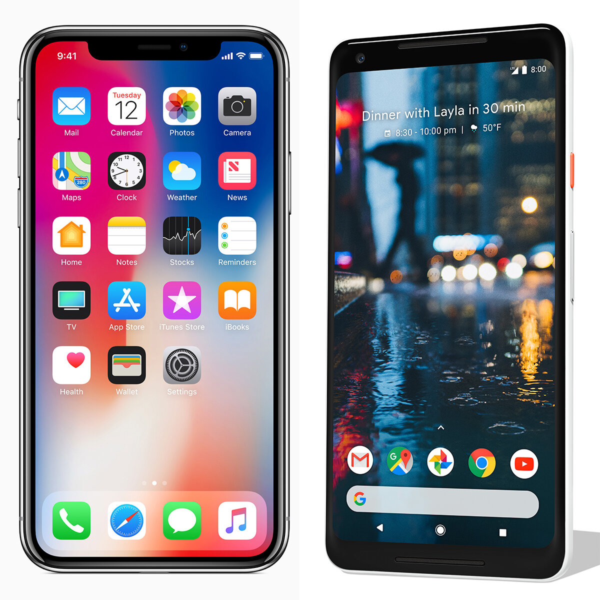 Google Pixel 2 Versus Apple iPhone X: Specs, Features, Major ...