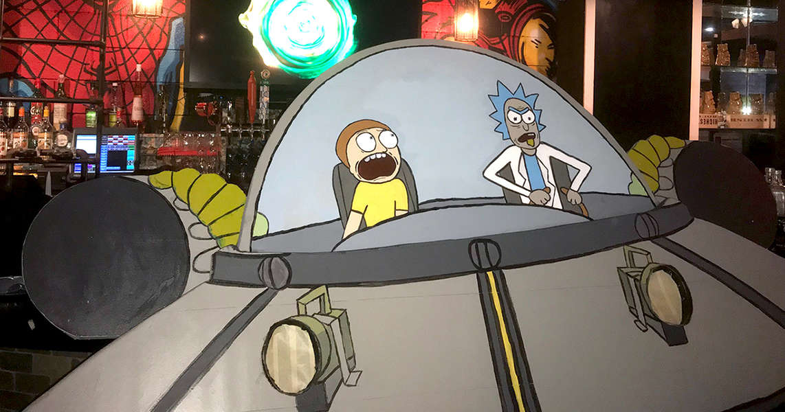 These are the Cocktails at Replay’s ‘Rick and Morty’ Pop-Up Bar - Thrillist
