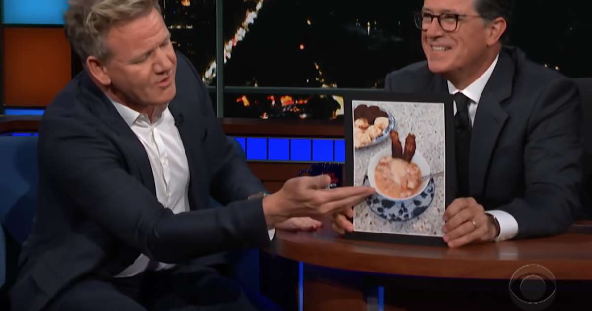 Gordon Ramsay Roasts Stephen Colbert's Cooking on The Late Show - Thrillist