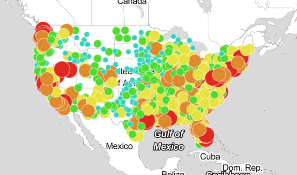 Time Spent Commuting in Major Cities Revealed by Map - Thrillist