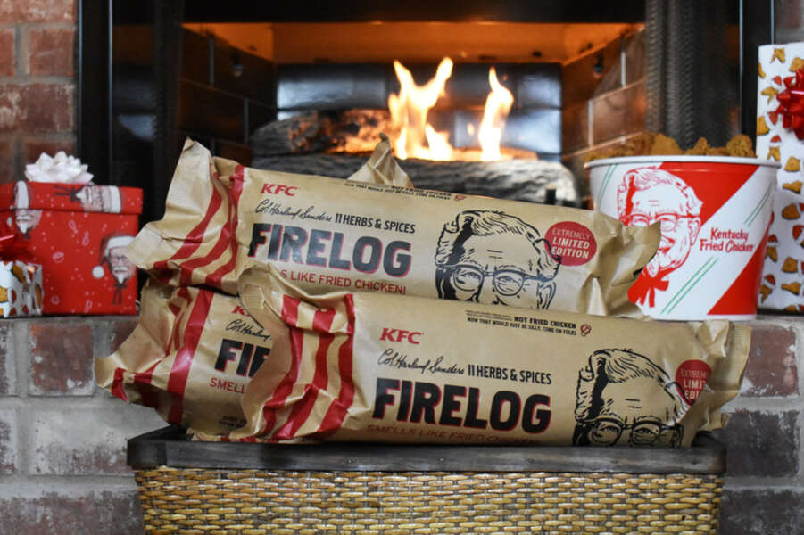 KFC Debuts Fried Chicken Scented Fire Log for the Holidays - Thrillist
