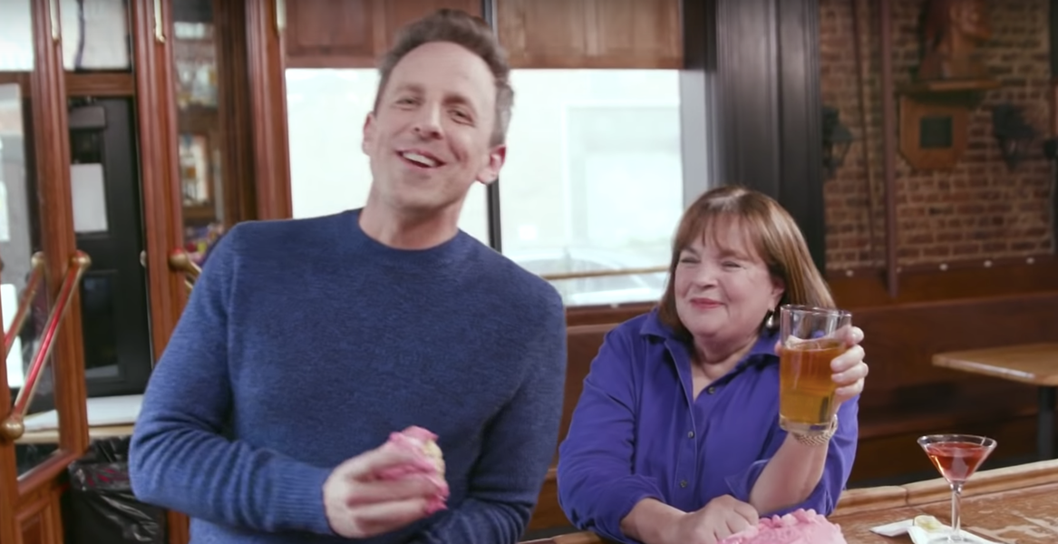 Ina Garten and Seth Meyers Day Drink and Eat in New Late Night Segment ...