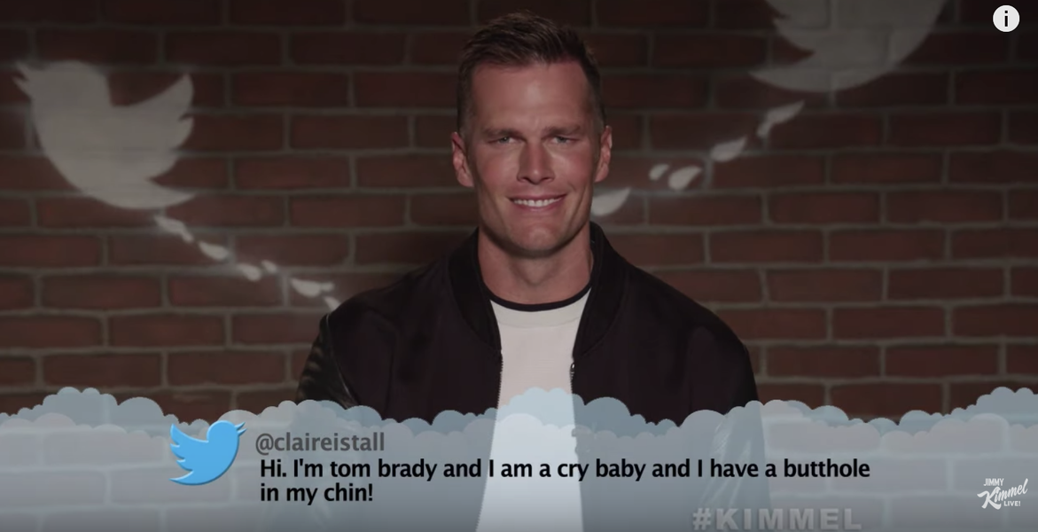 NFL Mean Tweets: Kimmel's Mean Tweets Does Super Bowl Edition With Tom ...