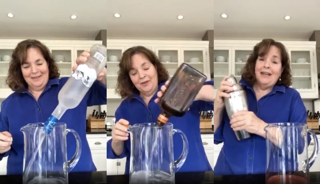 Ina Garten Makes a Giant Cosmo on Instagram Virtual Cocktail Hour ... Ina Garten Makes a Giant Cosmo on Instagram Virtual Cocktail Hour ...