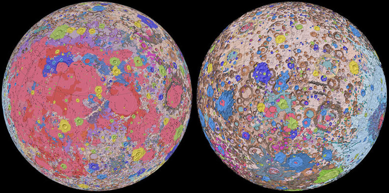 NASA 'Unified Geologic Map of the Moon' Shows Surface in Great Detail ...