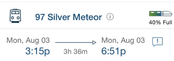Amtrak Capacity Indicator: How Full Is Your Train? - Thrillist
