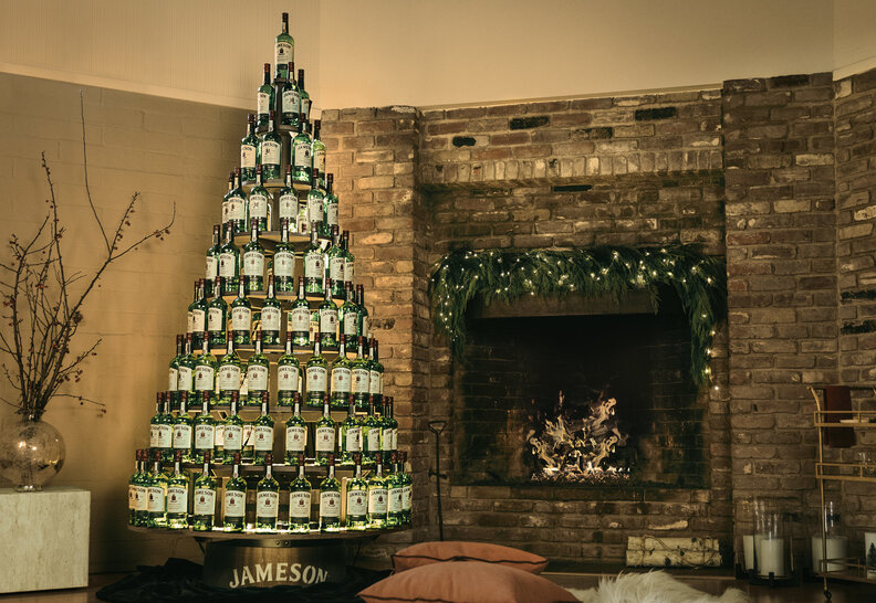 Jameson Is Gifting Light-Up 'Whiskey Trees' Made of 130 Whiskey Bottles ...