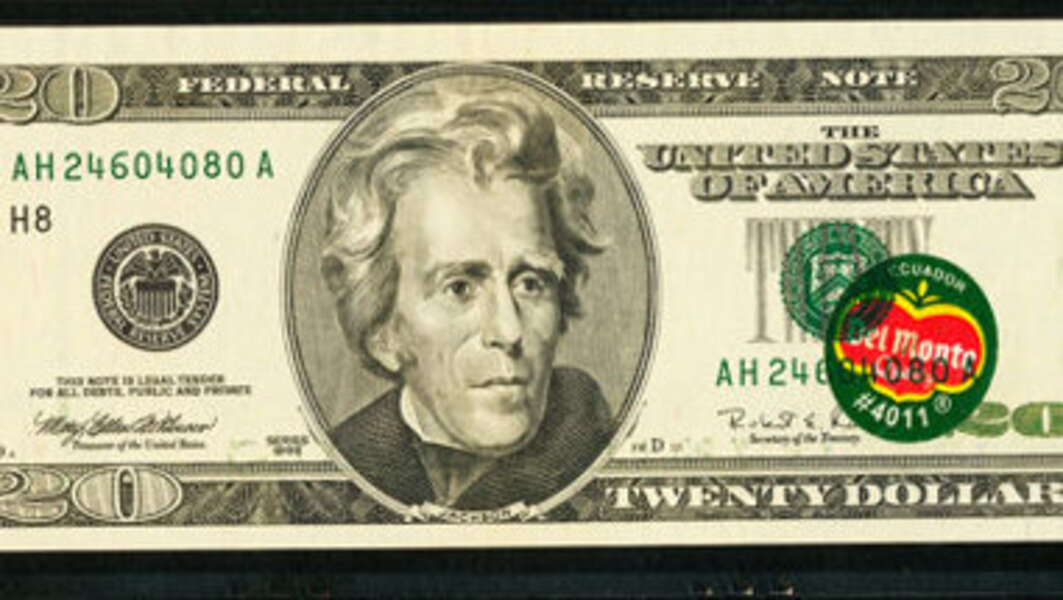 A $20 Bill With a Del Monte Sticker May Sell at Auction for $105,000 ...