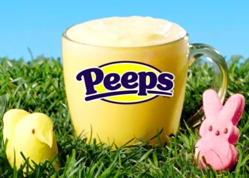 7-Eleven & Peeps Teamed up for a Marshmallow-Flavored Latte - Thrillist