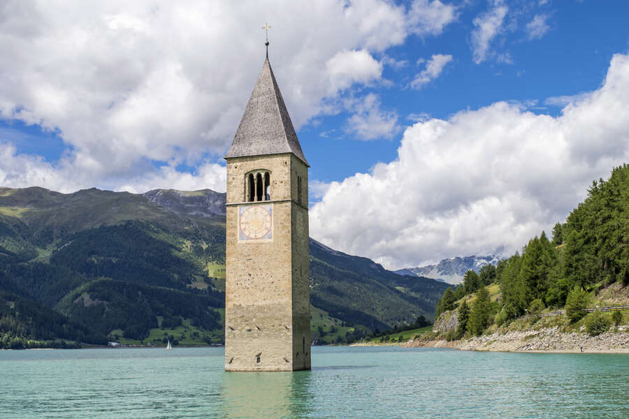 Italian Village of Curon Just Emerged After 70 Years Under Water ...