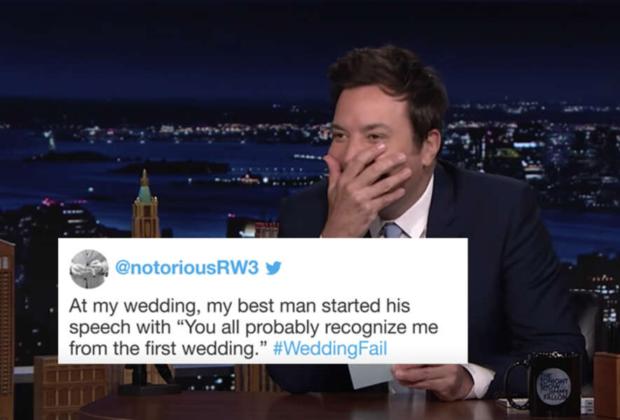 Jimmy Fallon Shares Wedding Disaster Stories for "Hashtags" - Thrillist