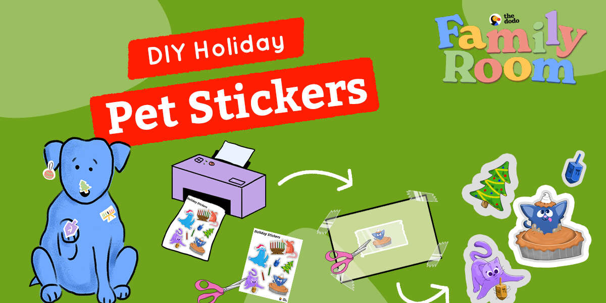 Make Your Own DIY Holiday Pet Stickers - The Dodo