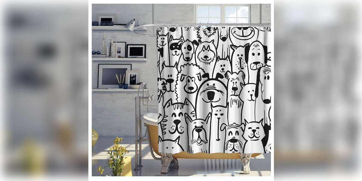 8 Dog Shower Curtains To Match Any Bathroom Decor - DodoWell - The Dodo