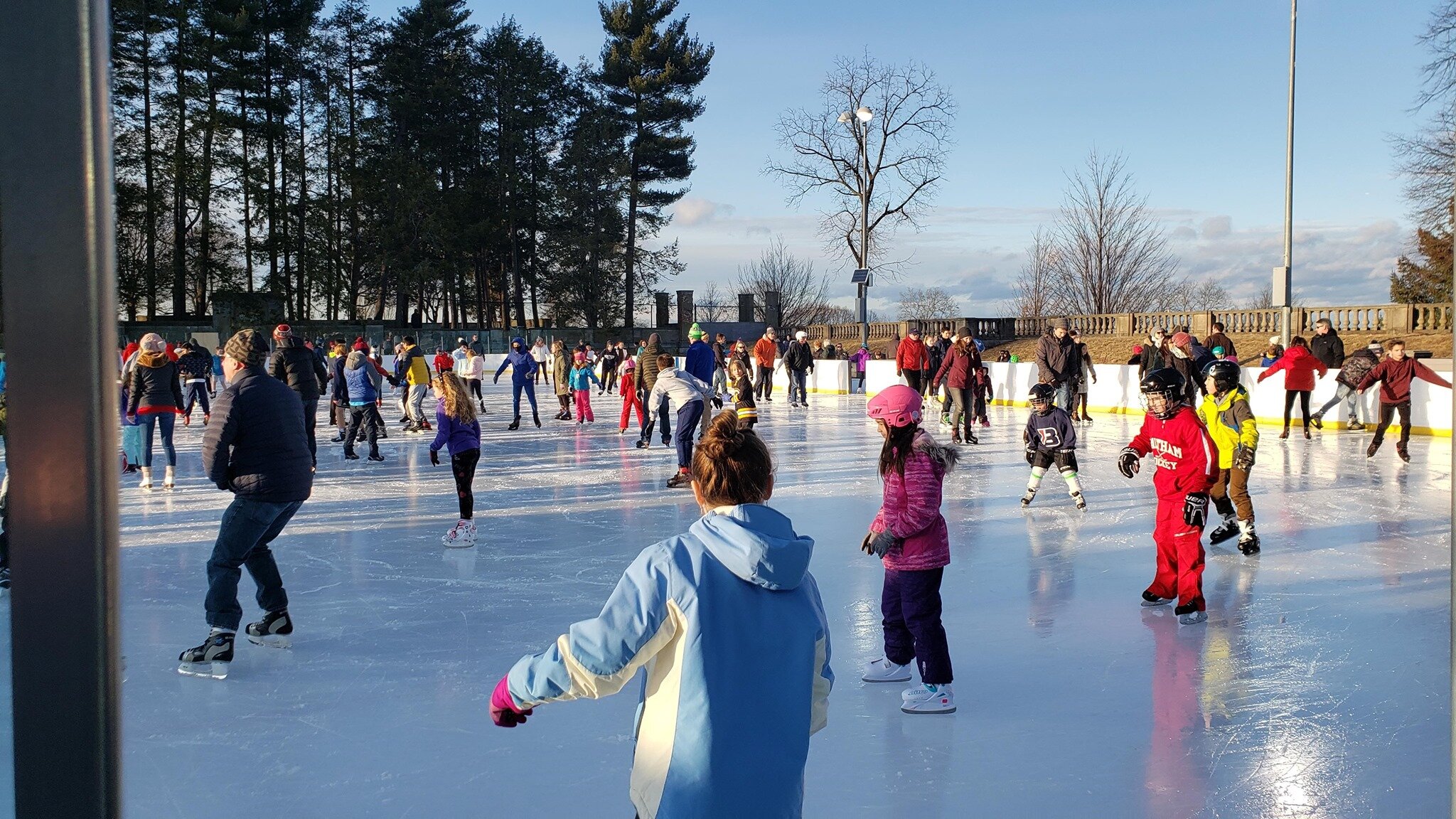 Empty Outdoor Ice Skating Rink