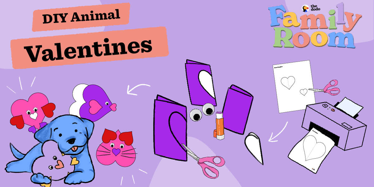 Make Animal Valentines Just Using Heart Shapes - The Dodo