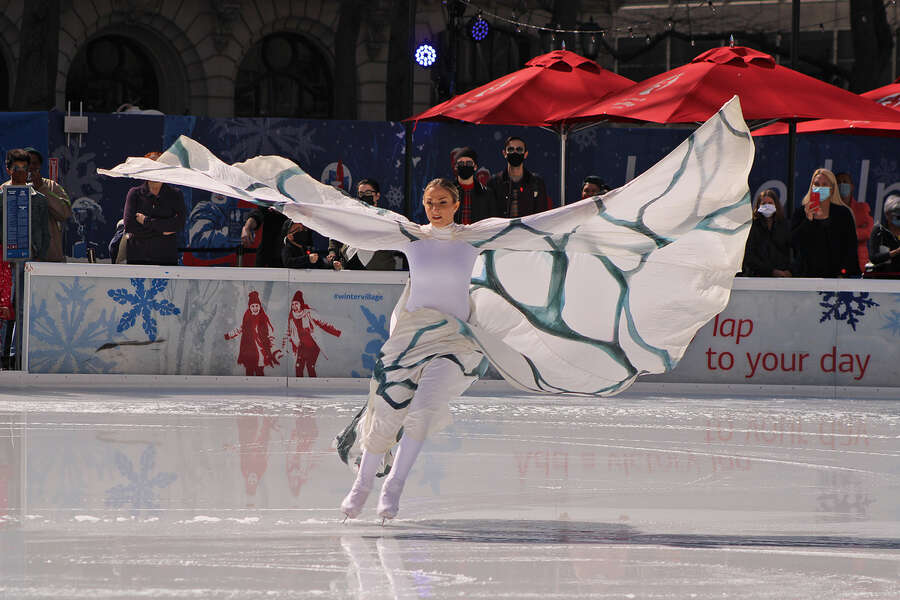 See a Series of Pop-Up Ice Dancing Performances in Bryant Park NYC ...