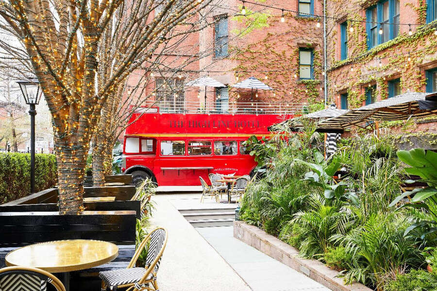 The High Line Hotel Introduces New Cocktail-Serving Double-Decker Bus ...