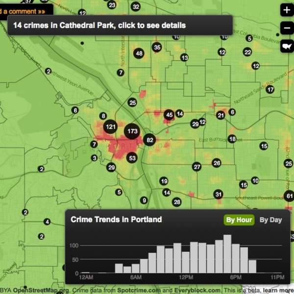 Crime Maps from Trulia - Own - Thrillist Portland