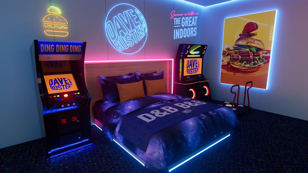Dave & Buster's Has Made a One-Night-Only Bed & Breakfast - Thrillist
