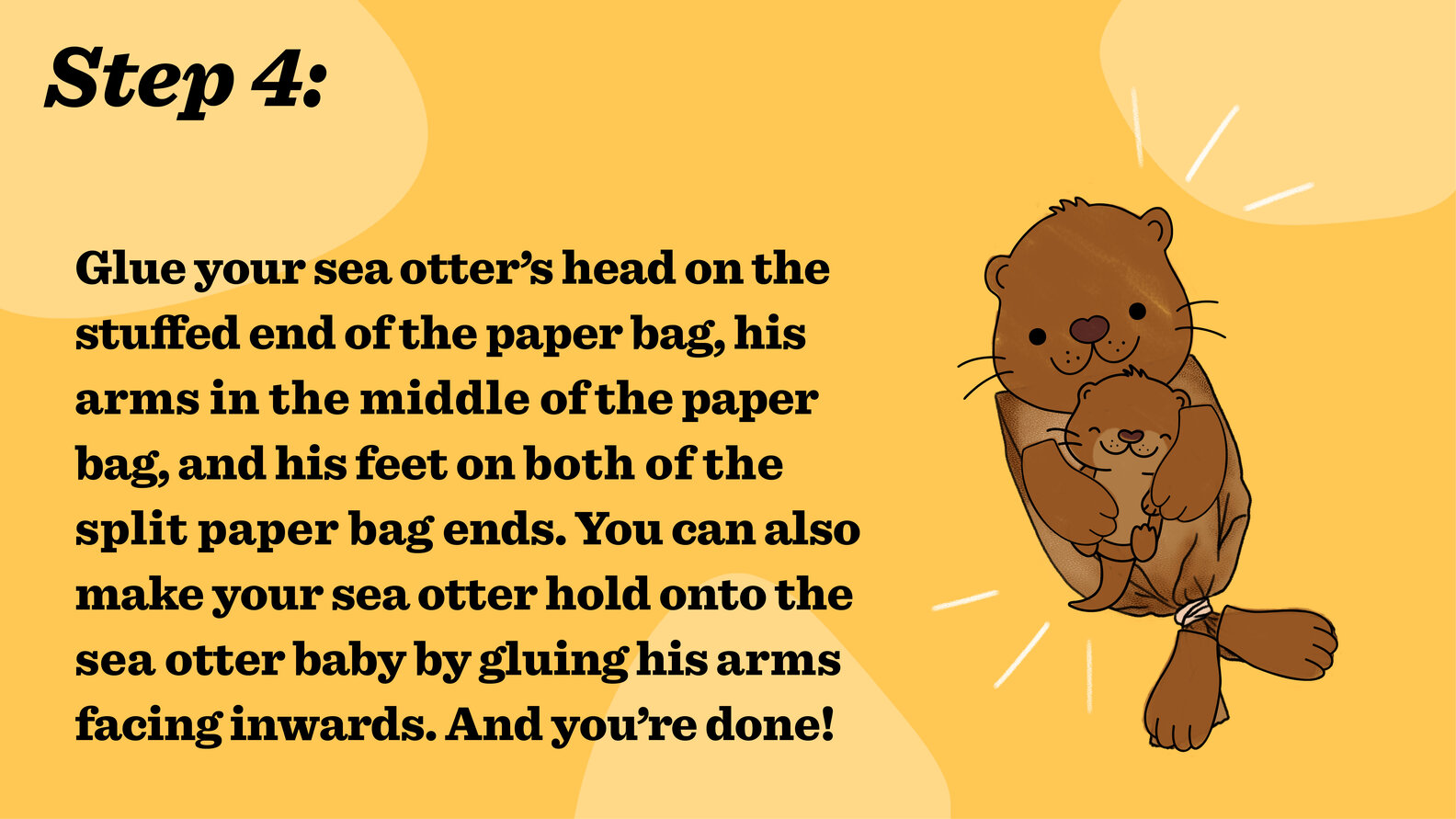 Crafts For Kids: These Sea Otters Are Made With Brown Paper Lunch Bags ...