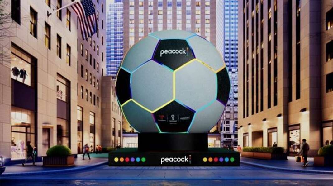 Rockefeller Center Marks 2022 World Cup with Giant Talking Soccer Ball ...