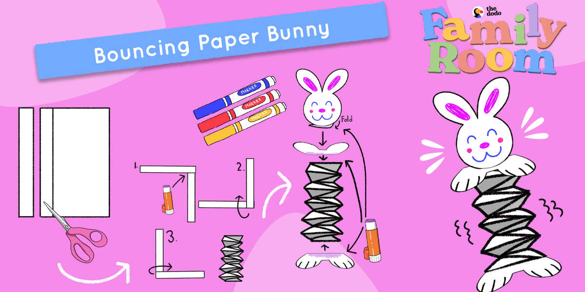 Celebrate Your Furry Friends With This Bouncing Paper Bunny Craft - The ...