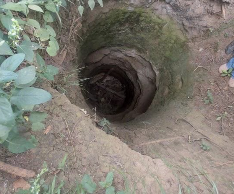 Rescuers Look Into Cavernous Pit And Find Huge Baby Sisters Trapped Far ...