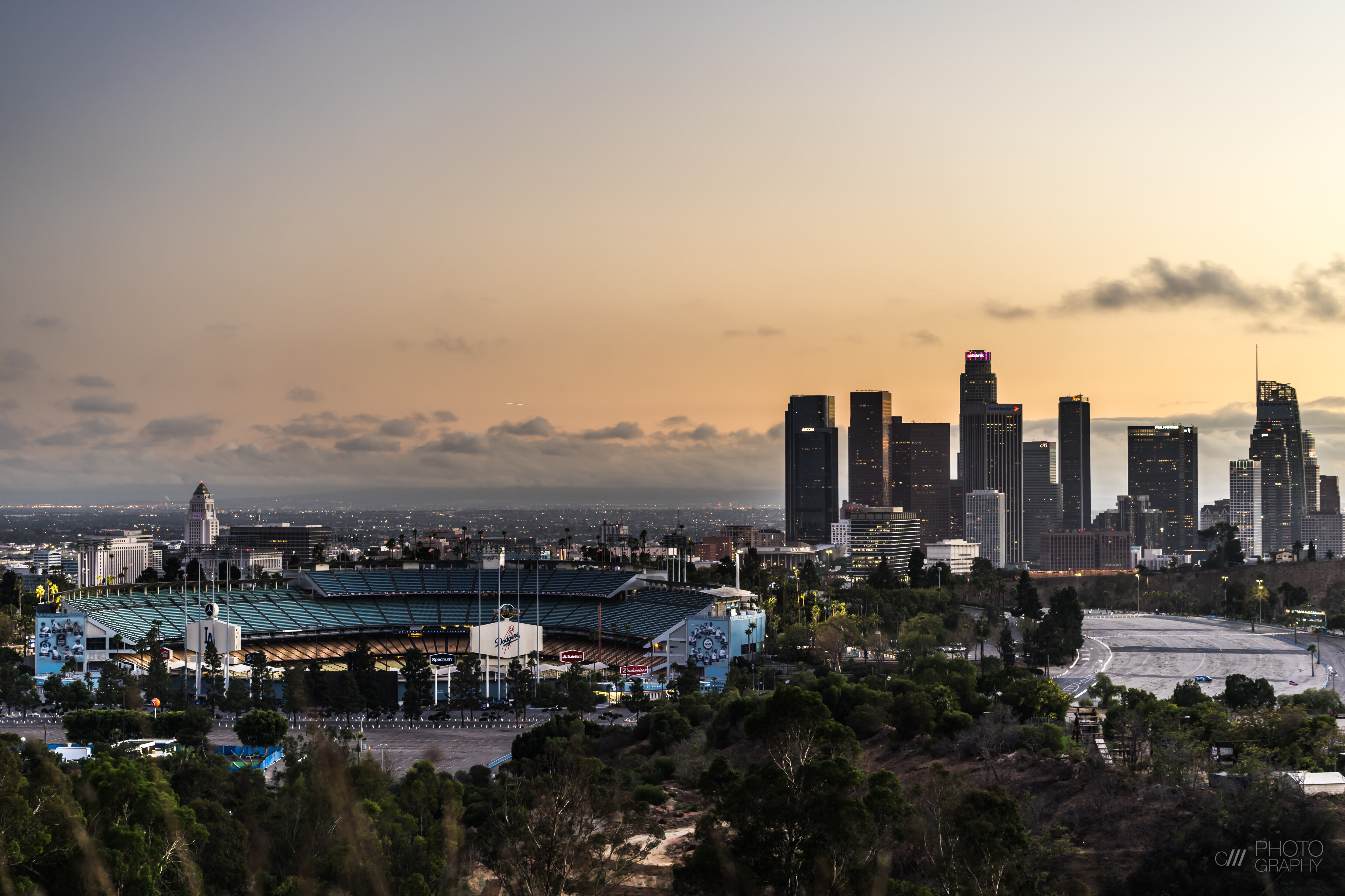 La Dodgers Stadium Sunset