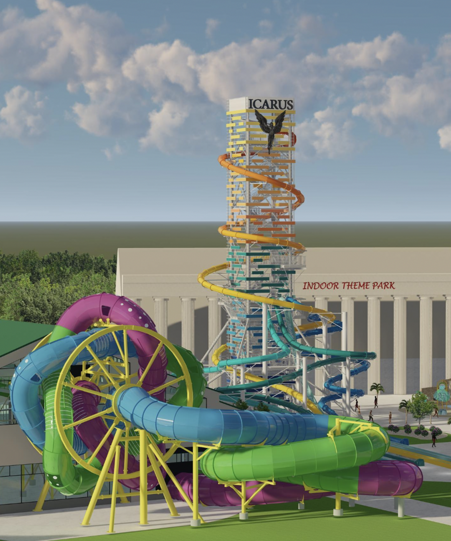 America's Tallest Water Slide Rise of Icarus Set for 2024 Opening Date ...